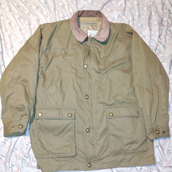 Orvis | Jackets & Coats | Vintage Orvis Barn Chore Coat Leather Collar ...